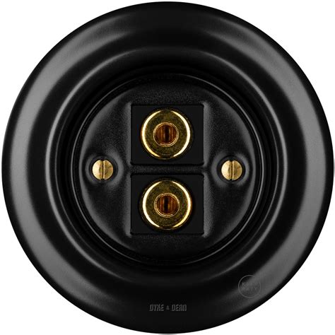 Porcelain Wall Speaker Socket Matt Black Dyke And Dean