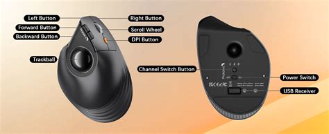 Protoarc Mouse Inalámbrico Vertical Em05 Nl Bluetooth Ergonómico Rollerball Mouse Recargable