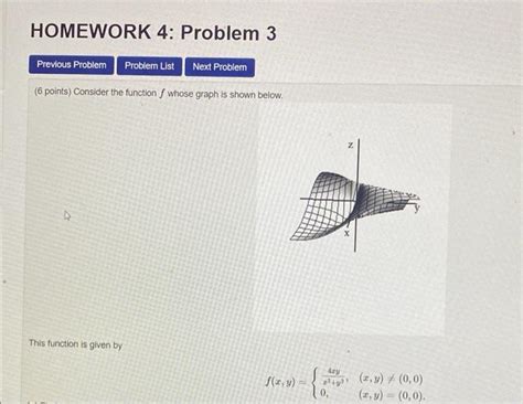 Solved Homework 4 Problem 2 Previous Problem Problem List