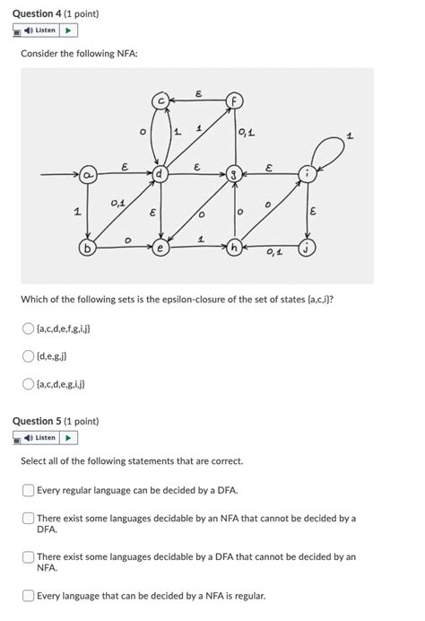 Solved Question 4 1 Point Listen Consider The Following