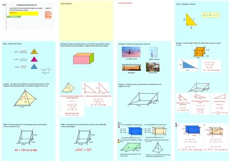 Maths GCSE Geometry ActivInspire Lessons Higher Pythagoras Trigonometry Teaching Resources