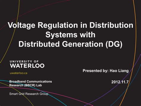 Voltage Regulation In Distribution Systems With