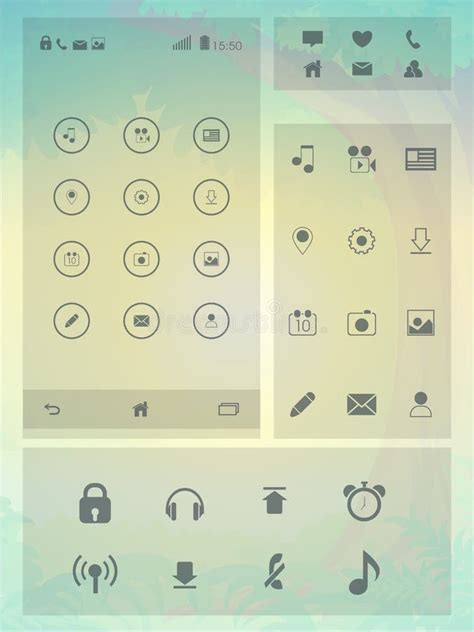 Stylish Template For Mobile User Interface Stock Illustration
