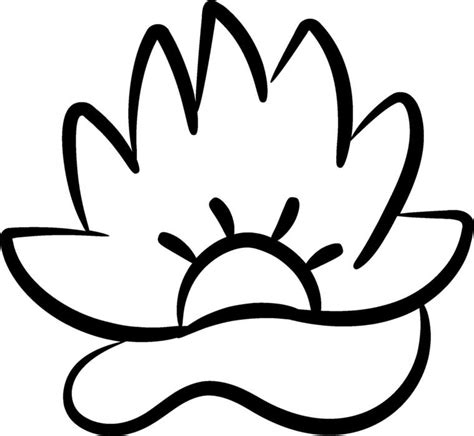 Lily Pad Outline Vector Art Icons And Graphics For Free Download
