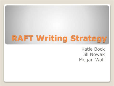 PDF RAFT Writing Strategy What Is RAFT R A F T Is A Writing