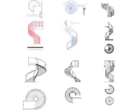 Staircase Cadblocks Hub For Industrial Design