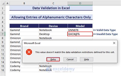 Data Validation In Excel A Complete Guideline Exceldemy