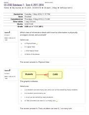 Self Quiz Unit 3 Pdf 6 8 2018 CS 2203 Databases 1 Term 4 2017 2018 Self Quiz Unit 3 Home My