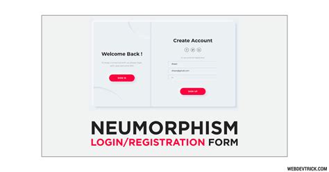 Neumorphism Loginregister Form Design Switch Between Forms