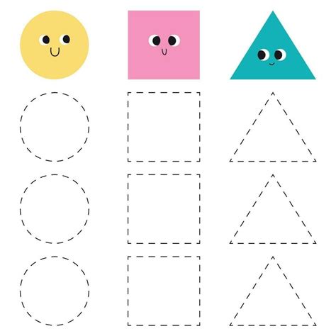 Cute Shape Tracing Worksheets Free Download And Print For You