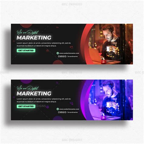 Digital Marketing Company Twitter Header Template Gec Designs