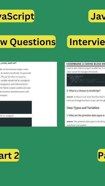 Javascript Interview Questions Part 2 Javascript Interview Questions
