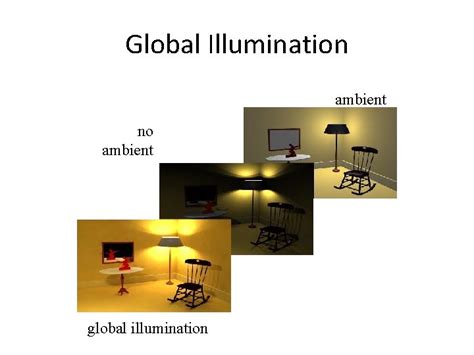 Global Illumination Cmsc 435634 Global Illumination Local Illumination