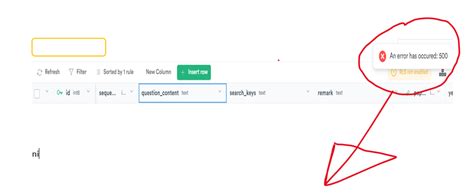 I Am Getting Error 500 In A Particular Table Not In All Table And No