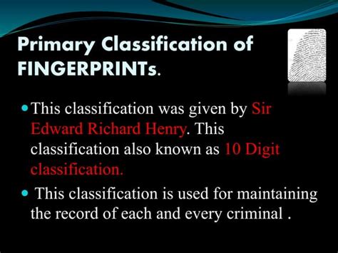 Fingerprint Classification PPTX