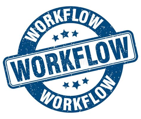 Workflow Stamp Workflow Label Round Grunge Sign Stock Vector