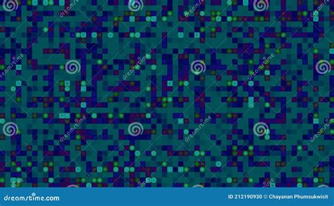Visualization Wave Technology Digital Surface Background Abstract Blue Tone Square Light