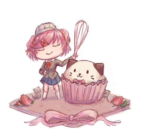 Natsuki Made A Cupcake For A Special Person Today Rddlc