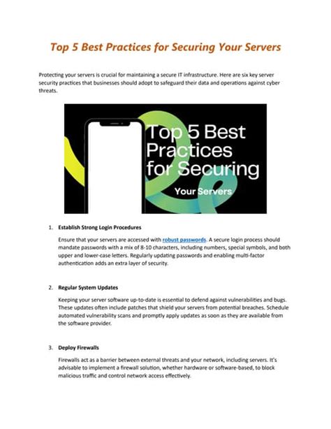 top 5 best practices for securing your servers pdf