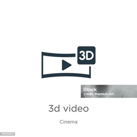 3d 비디오 아이콘 아이콘 벡터입니다 흰색 배경에 격리 된 영화 컬렉션에서 트렌디 한 평면 3d 비디오 아이콘 아이콘입니다 벡터 일러스트는 웹 및 모바일 그래픽 디자인 로고