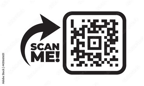 Scan Me Icon With Qr Code Qrcode Tempate For Mobile App Stock Vector