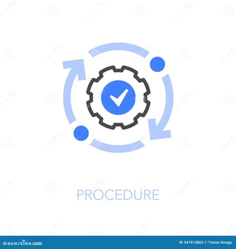 Simple Visualised Procedure Icon Symbol Stock Illustration