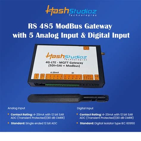 Rs485 4g Lte Mqtt Modbus Iot Gateway At 885000 Inr In Noida Hashstudioz Technologies Private