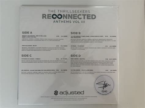 The Thrillseekers Reconnected Anthems Volume Iii Clear Vinyl Trance