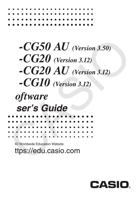 User Manual Casio Fx Cg10 English 667 Pages