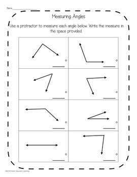 Measuring Angles Interactive Notebook Activity Quick Check TEKS C