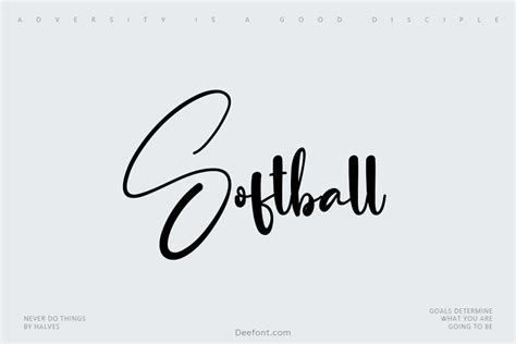 Softball Script Font Free Download And Preview Deefont