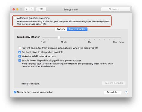 Enable Disable Graphic Video Card In MacBook Pro Inch