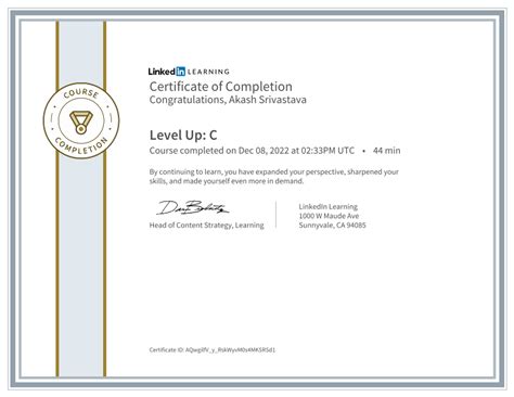 Akash Srivastava On Linkedin Certificate Of Completion