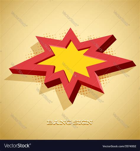 Retro Card With Explosion Sign Royalty Free Vector Image
