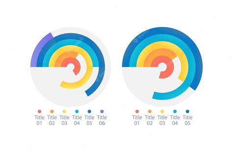 premium vector radial bar infographic chart design template set