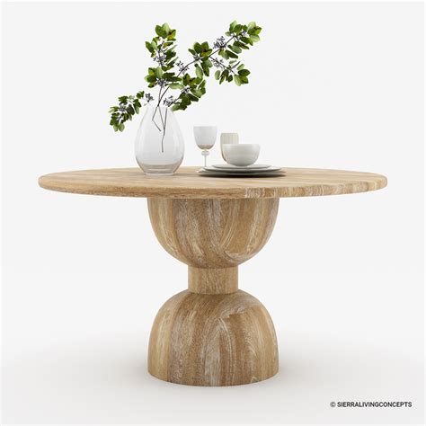 Bolsward Rustic Solid Wood Round Dining Table For 4 Sierra Living