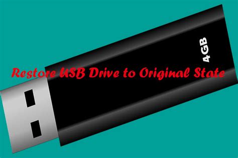 3 Methods On How To Restore Usb Drive To Original State