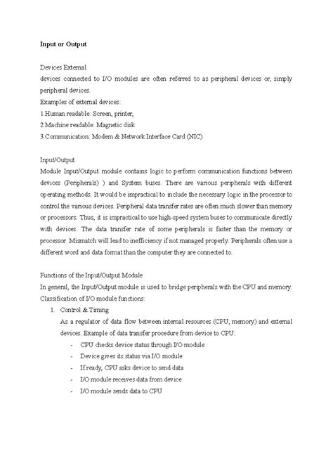 Input Or Output Modul Io Input Or Output Devices External Devices