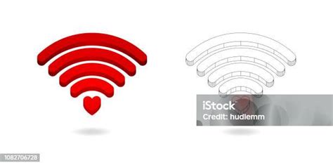 벡터 녹색 Wifi 기호 아이콘 무선 기술에 대한 스톡 벡터 아트 및 기타 이미지 무선 기술 3차원 형태 하트 모양 Istock