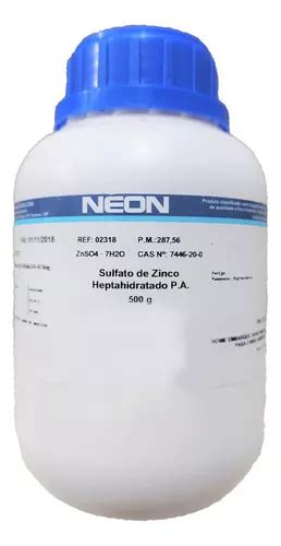 Sulfato De Zinco Heptahidratado Pa 500gr Parcelamento Sem Juros