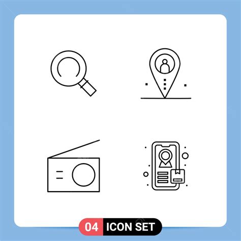 Universal Symbols Vector Hd Images 4 Universal Line Signs Symbols Of General Magnifier