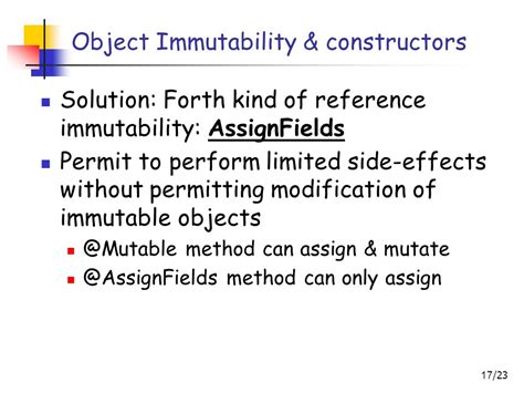 Object And Reference Immutability Using Java Generics Yoav Zibin1