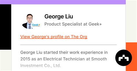 George Liu Product Specialist At Geek The Org