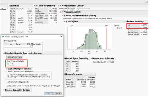 How Do I Get Formula Of Calculate Quantile Spec Limits In Process Capability Jmp User Community