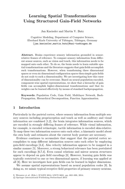 Pdf Learning Spatial Transformations Using Structured Gain Field Networks