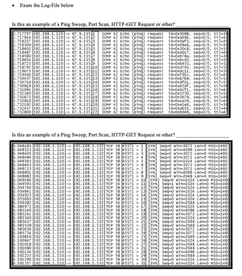 solved exam the log file below is this an example of a
