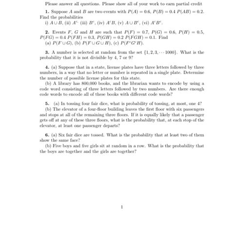 solved suppose a and b are two events with p a 0 6 p b