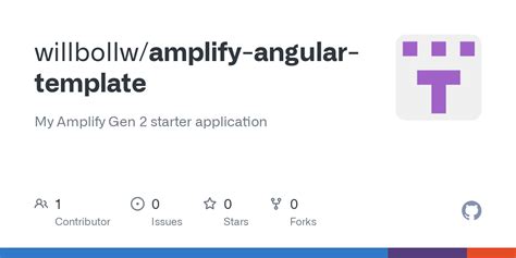 github willbollw amplify angular template my amplify gen 2 starter