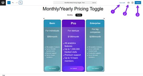 How To Create A Monthlyyearly Pricing Toggle In Wordpress