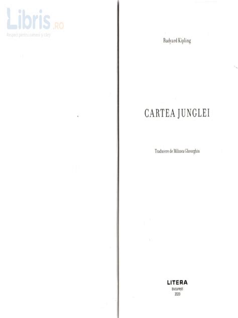 Cartea Junglei - Rudyard Kipling | PDF